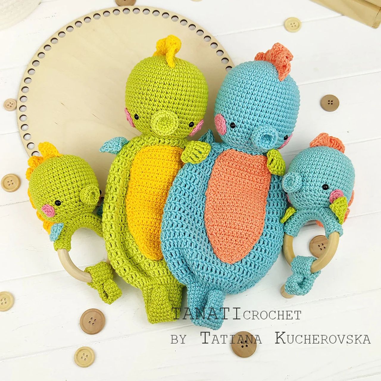 ⇒ Seahorse cochet/set patterns/comforter/rattle/toy (Tutorial, PDF file ...